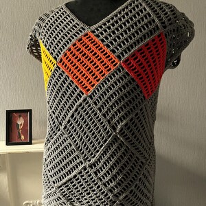 Men's Crochet PDF Pattern, Grid Square Shirt - Etsy