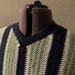 Men's Crochet Pattern, Vertical Stripe V Neck Shirt - Etsy