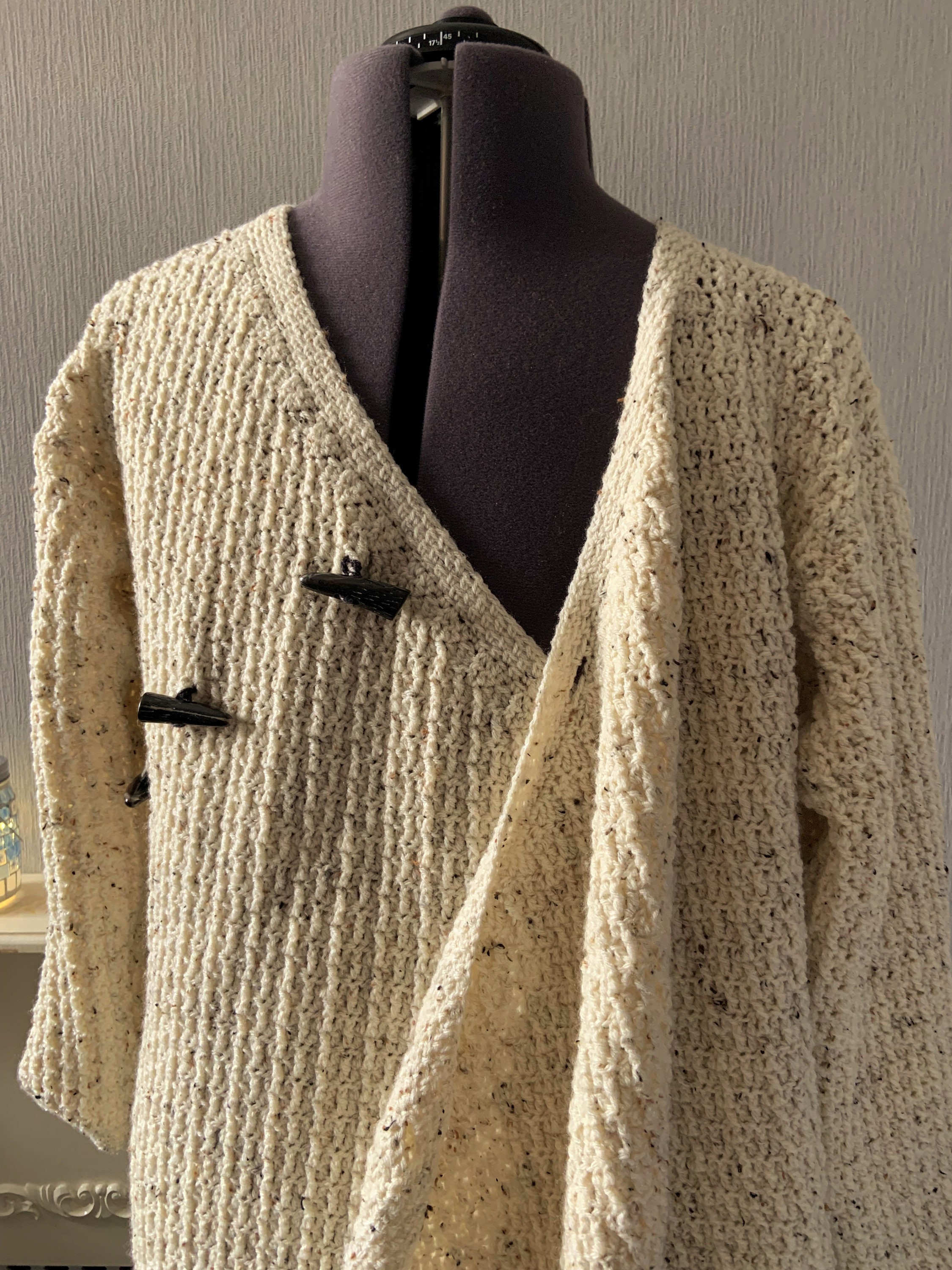 Menswear Crochet Pattern, Toggle Wrap Cardigan - Etsy