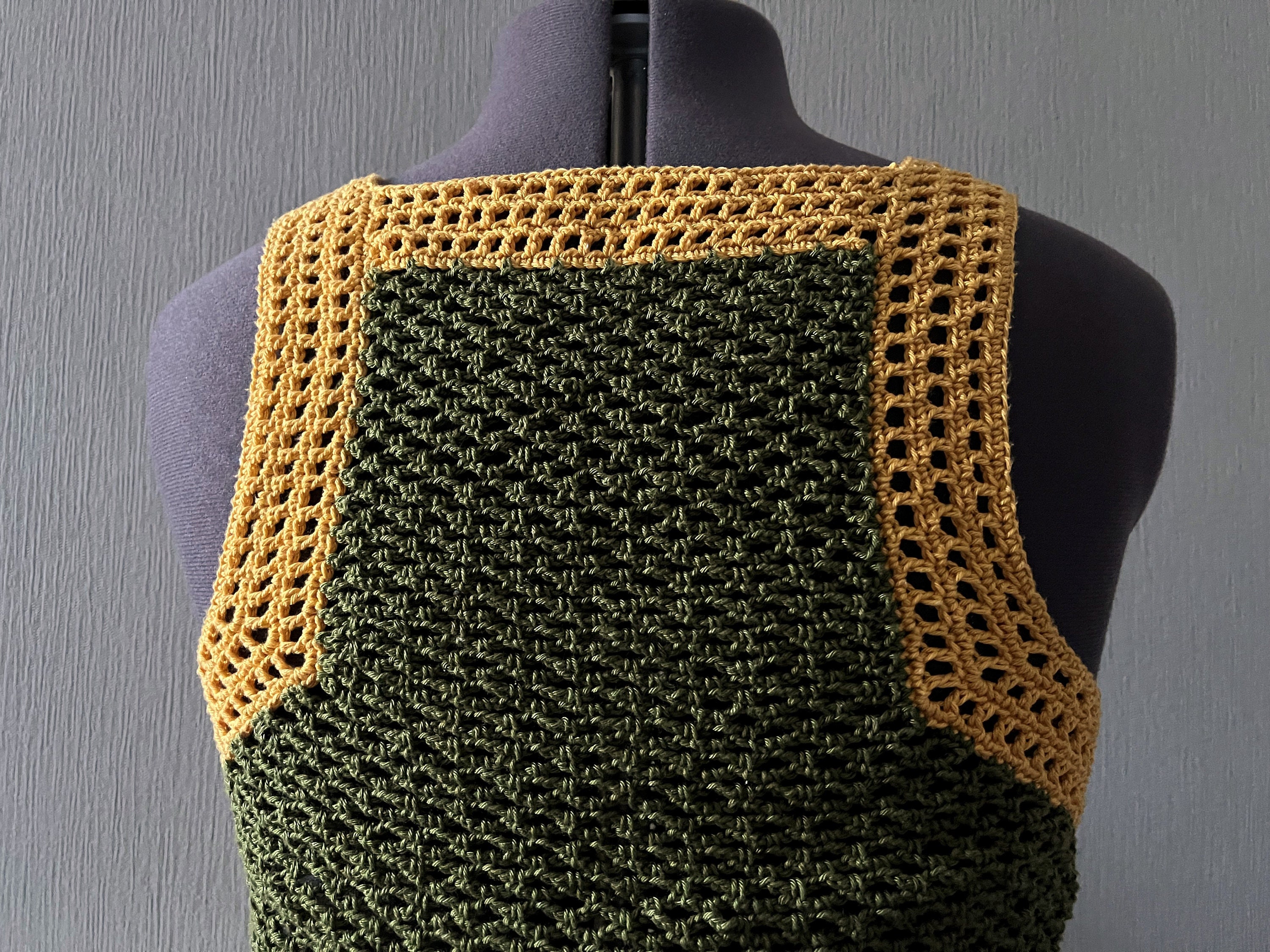Men's PDF Crochet Pattern, Chain Mesh Tank Top - Etsy UK