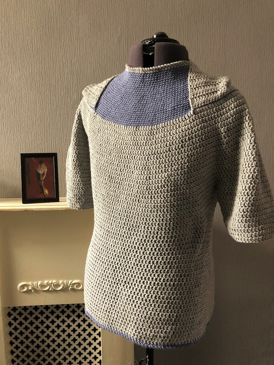 Men's Crochet Pattern, Hooded Yoke T-shirt - Etsy