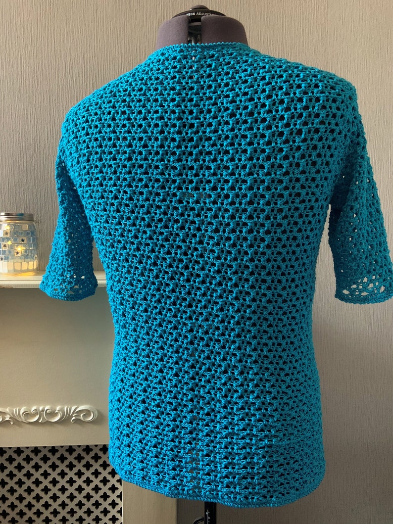 Men's Crochet Pattern Textured Mesh T-shirt | Etsy