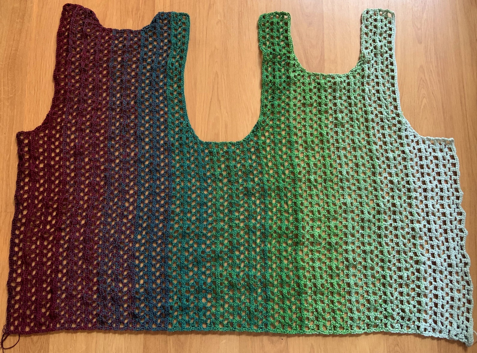 Men's Crochet PDF Pattern, Pinstripe and Brick Mesh Tank Top - Etsy