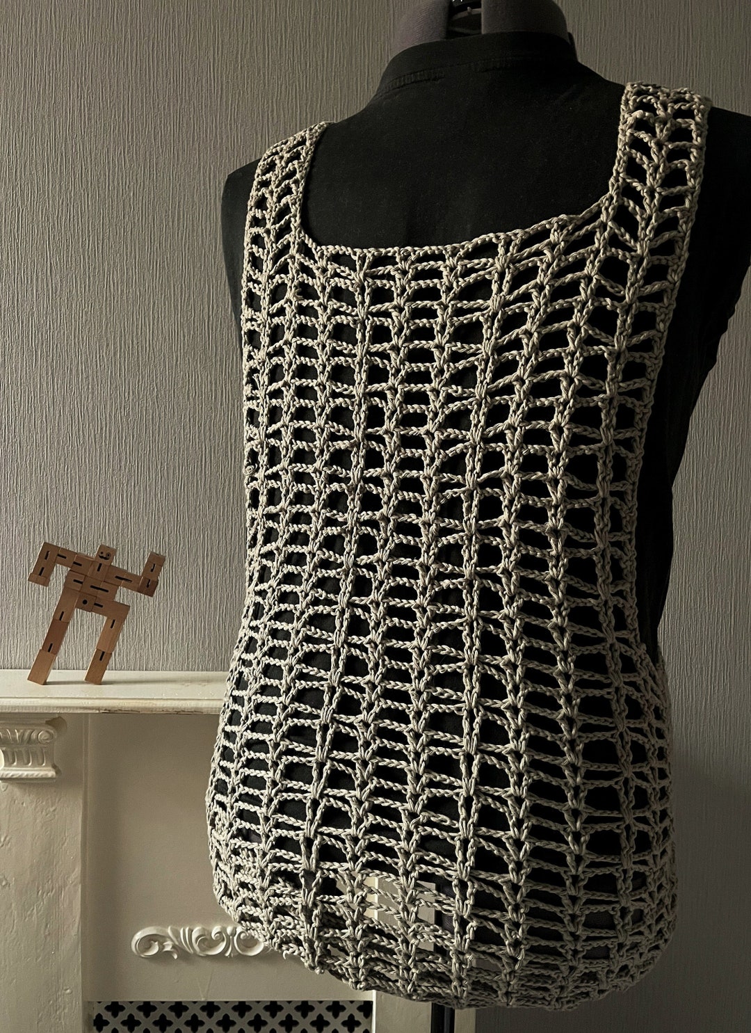 Men's Crochet PDF Pattern, V-stitch Mesh Top, Any Size - Etsy UK