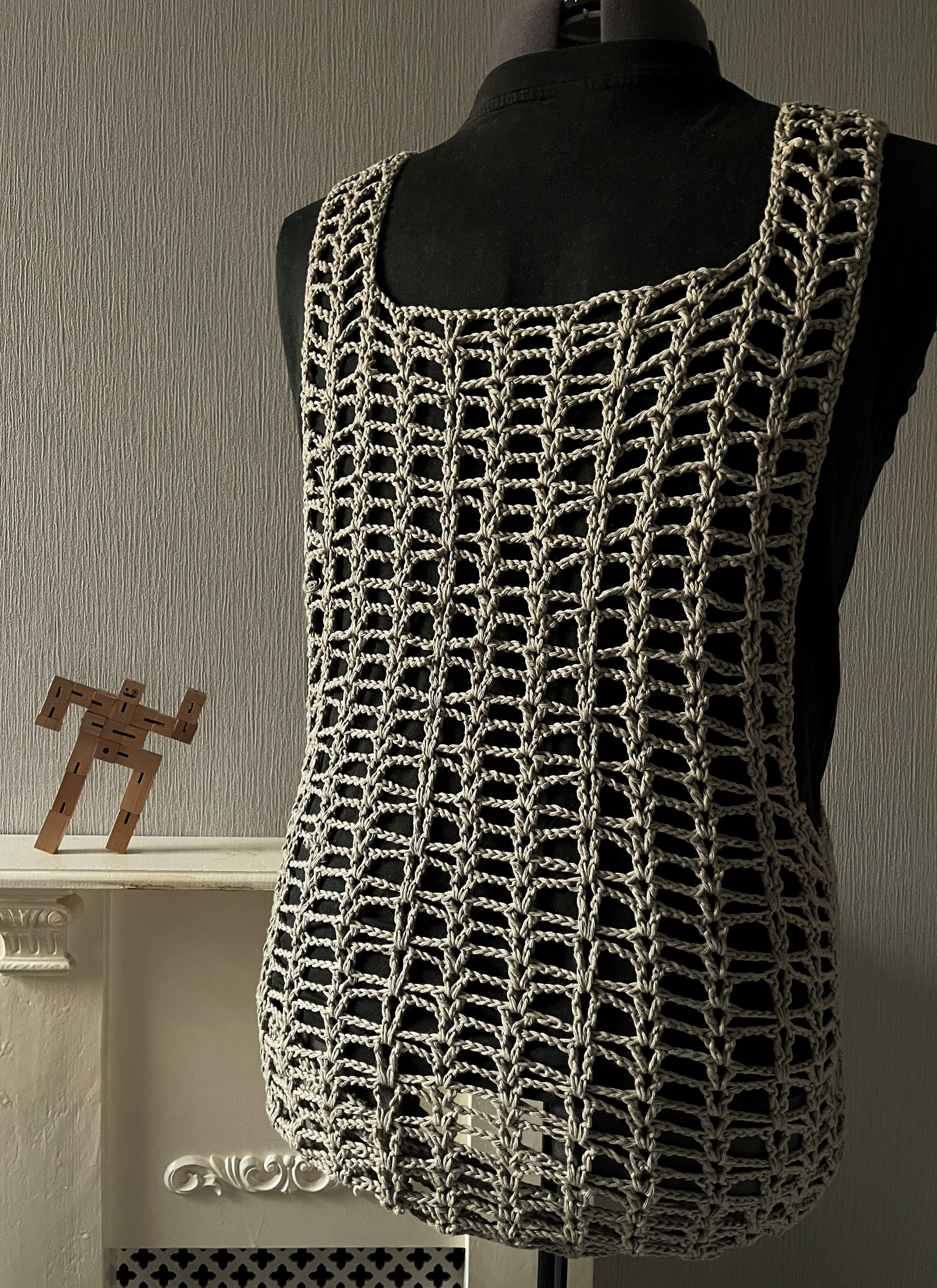 Men's Crochet PDF Pattern V-stitch Mesh Top Any Size - Etsy UK