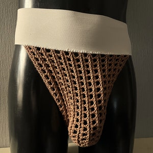 Men's Crochet Pattern, Double Knit Cotton Rib Mesh Jockstrap - Etsy