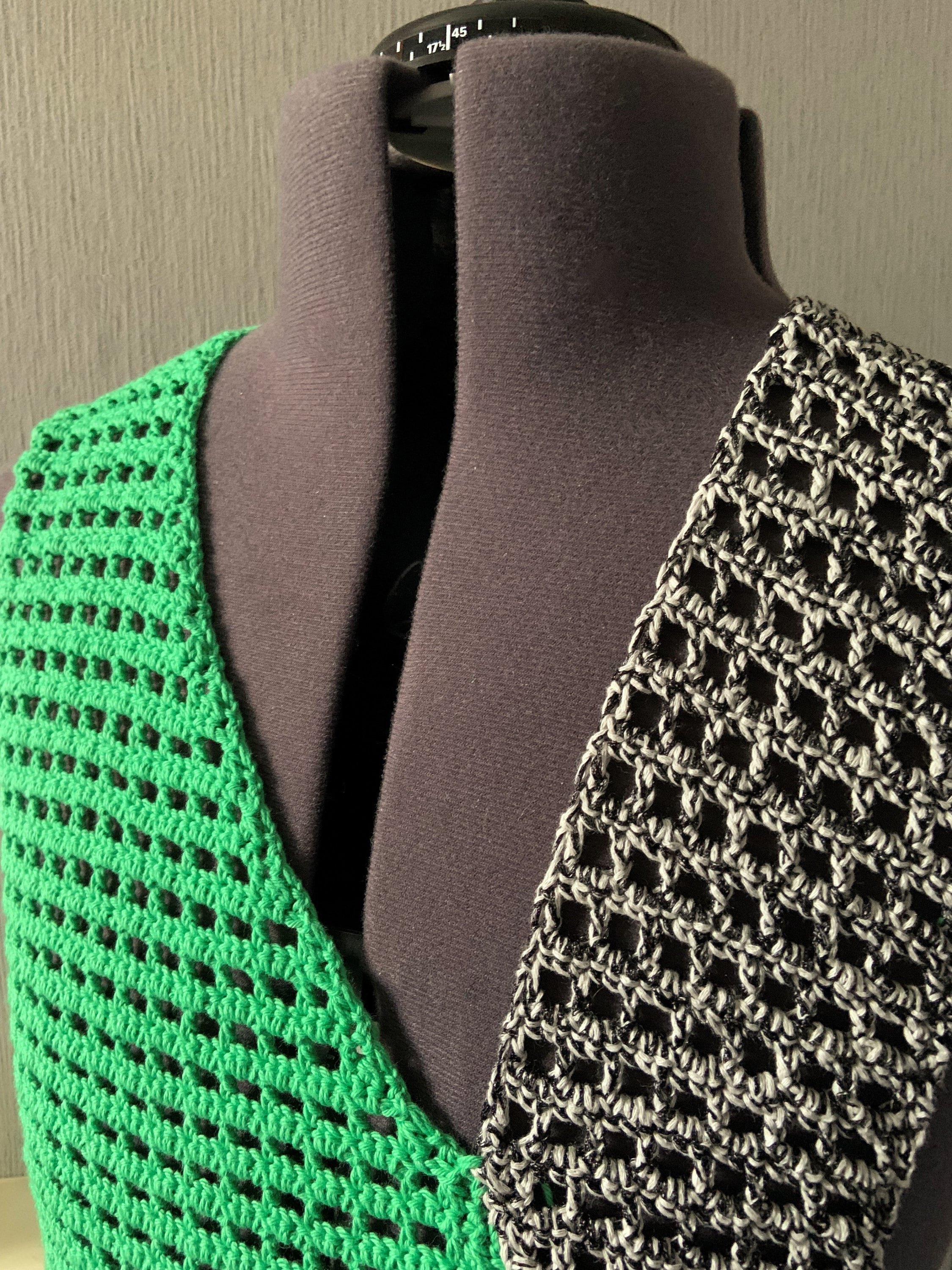 Menswear Crochet Pattern Asymmetrical Mesh Tank Top | Etsy