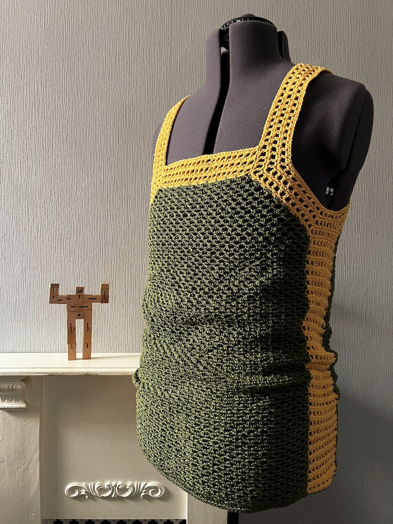 Men's PDF Crochet Pattern Chain Mesh Tank Top - Etsy UK