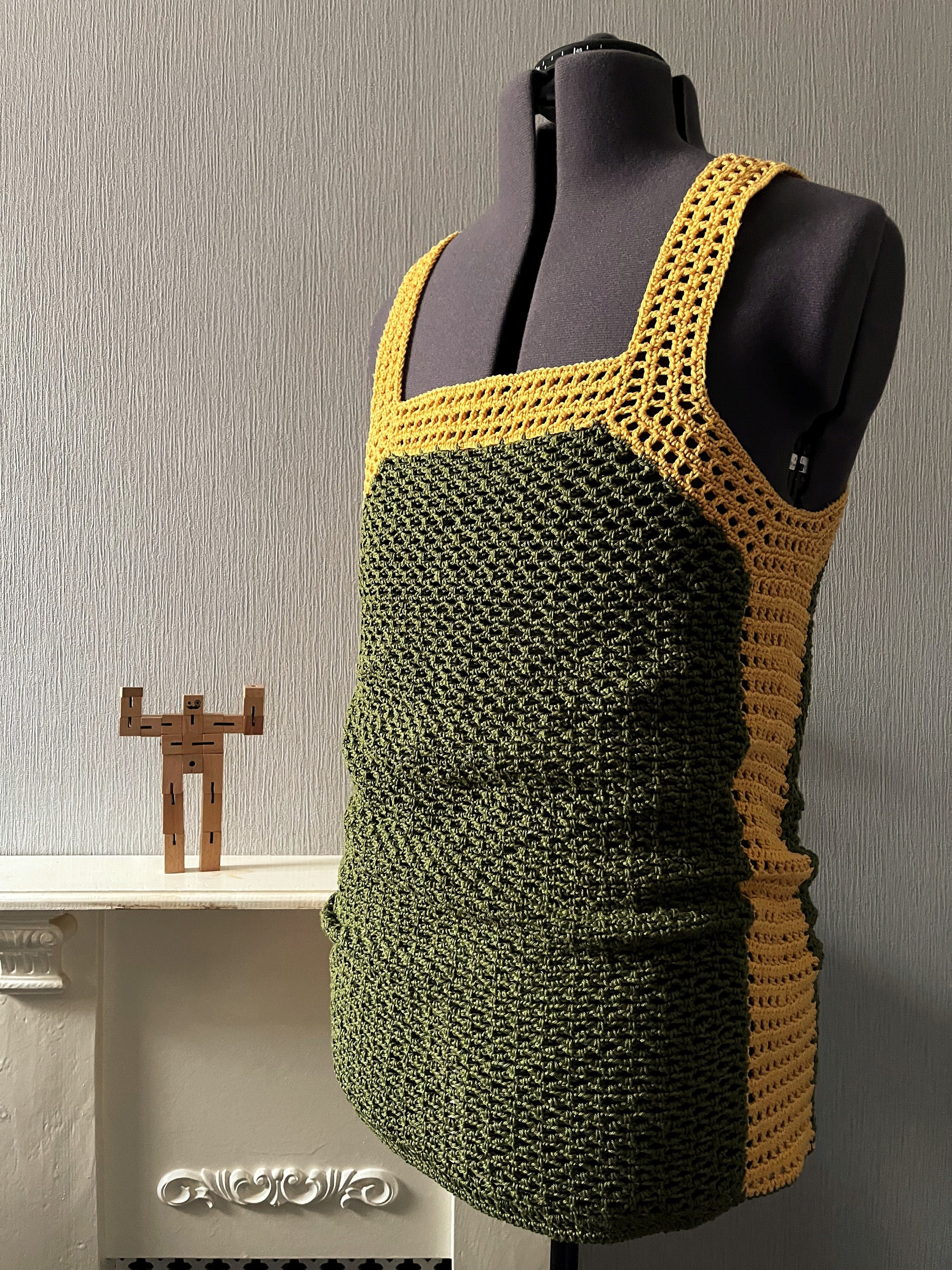Men's PDF Crochet Pattern Chain Mesh Tank Top - Etsy UK