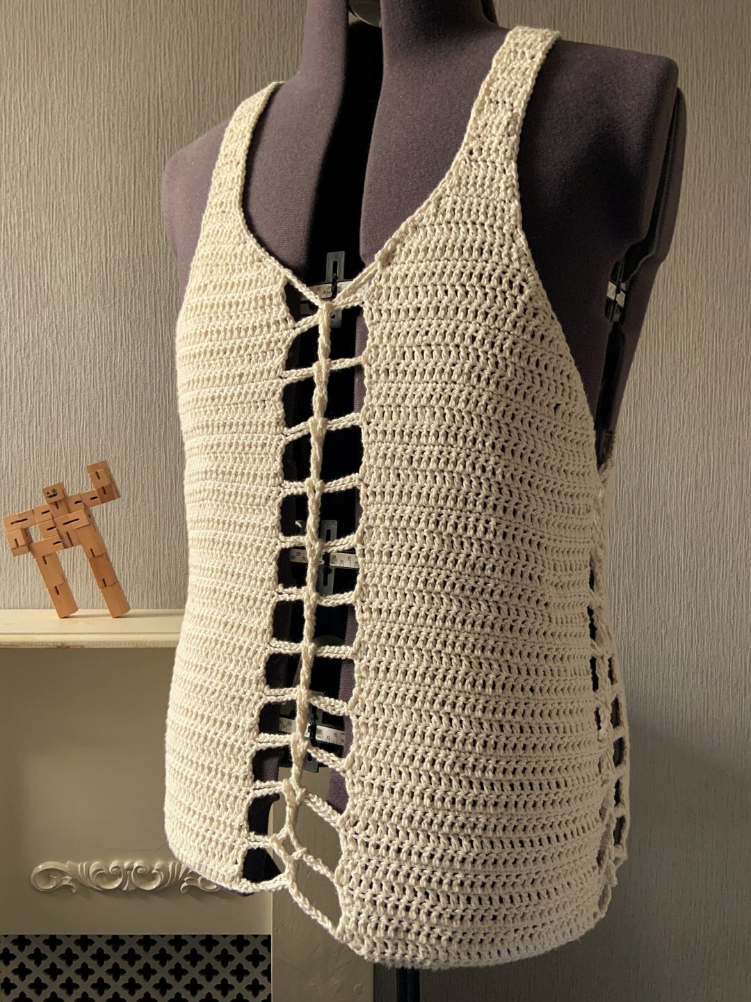 Menswear Crochet Pattern, Loop Side Tank Top - Etsy