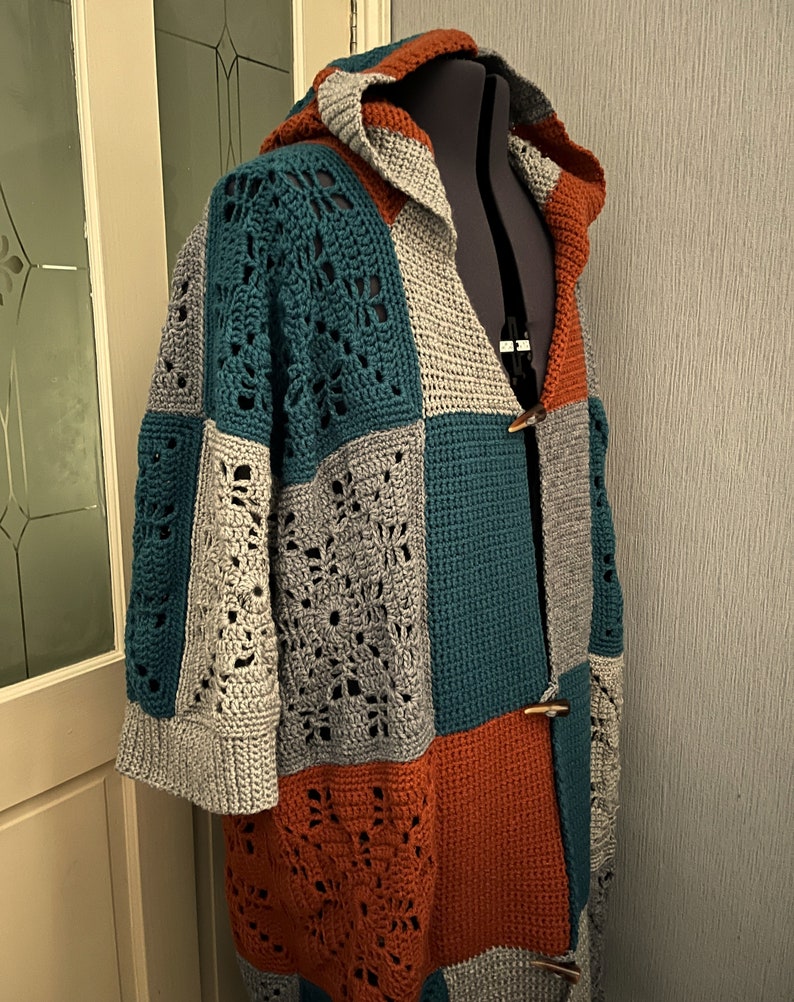 Menswear Crochet PDF Pattern, Crochet Square Hooded Robe - Etsy