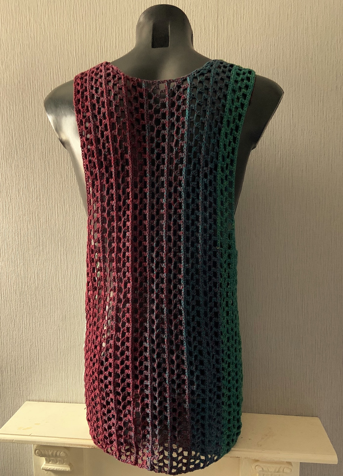 Men's Crochet PDF Pattern, Pinstripe and Brick Mesh Tank Top - Etsy