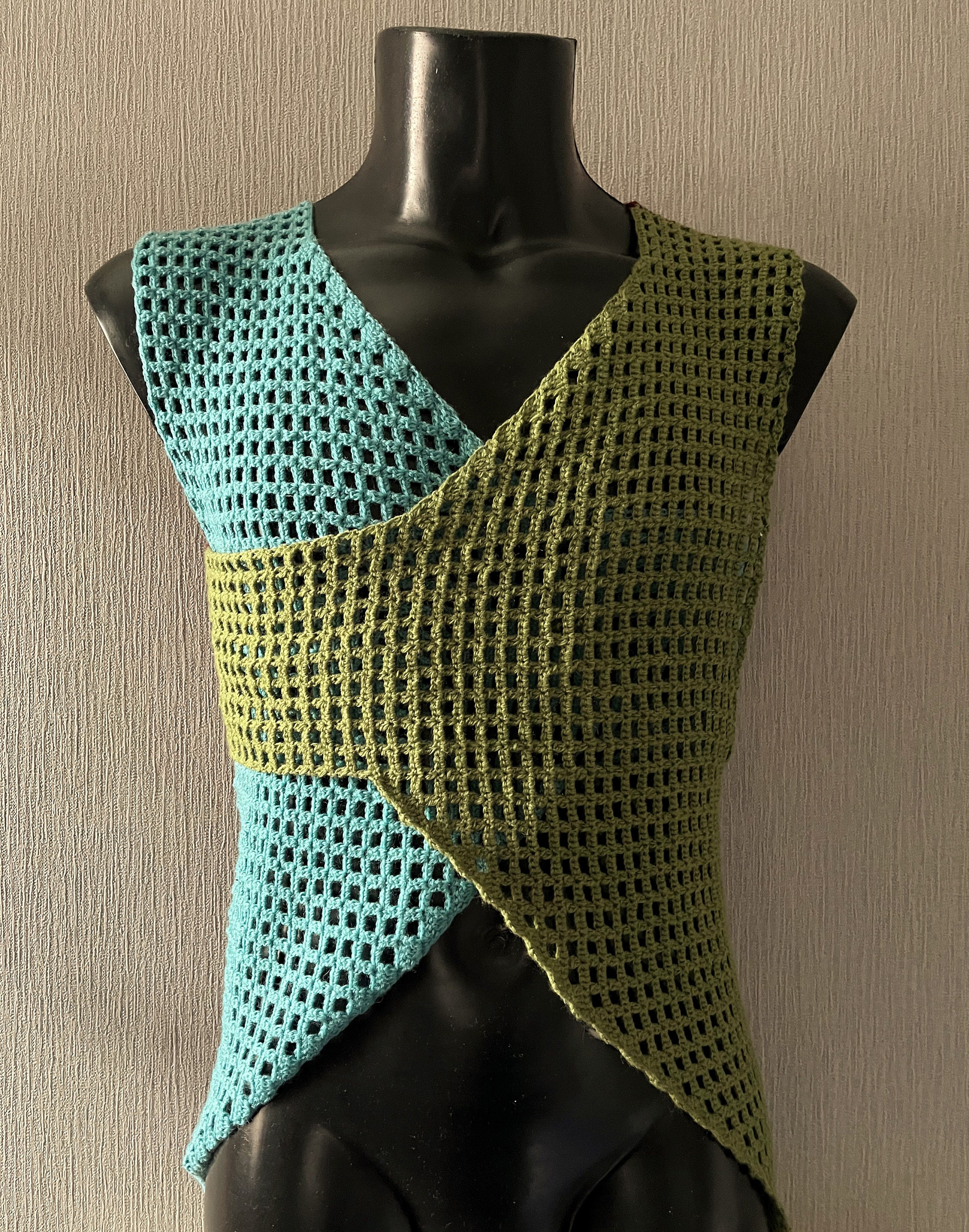 Men's Crochet Pattern, Crossover Mesh Tank Top - Etsy