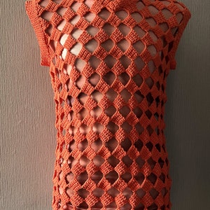 Men's Crochet PDF Pattern, Checkered Mesh Tank Top - Etsy