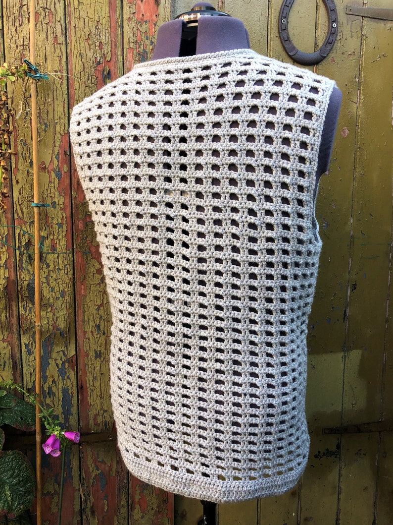 Men's Crochet Pattern Sleeveless Mesh Top | Etsy