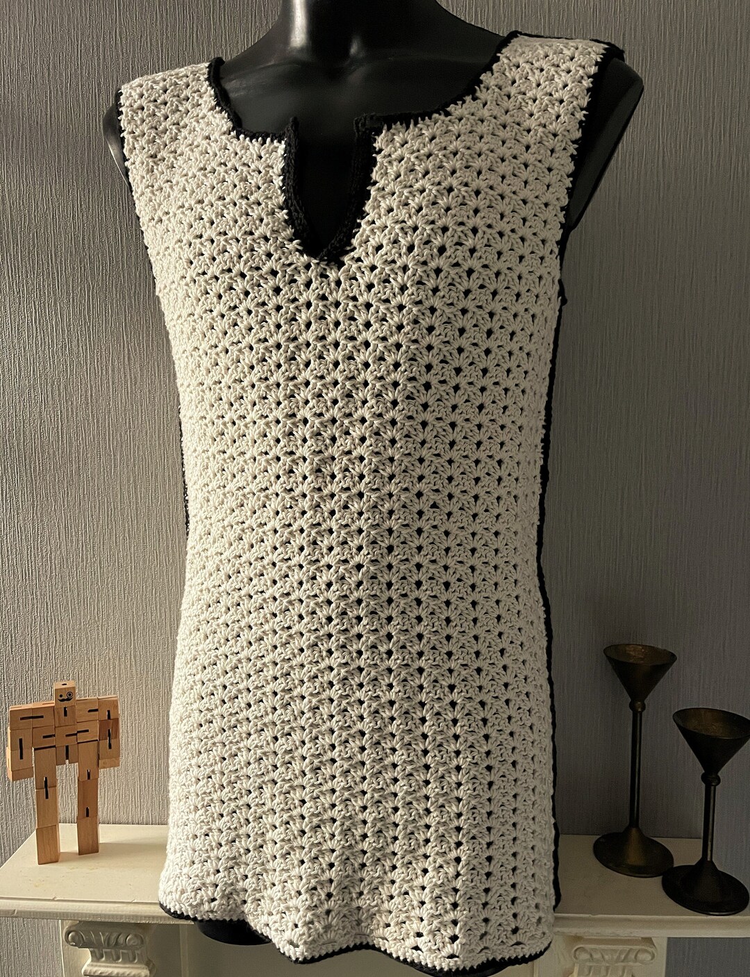 Men's Crochet PDF Pattern, Double V Stitch Tank Top - Etsy