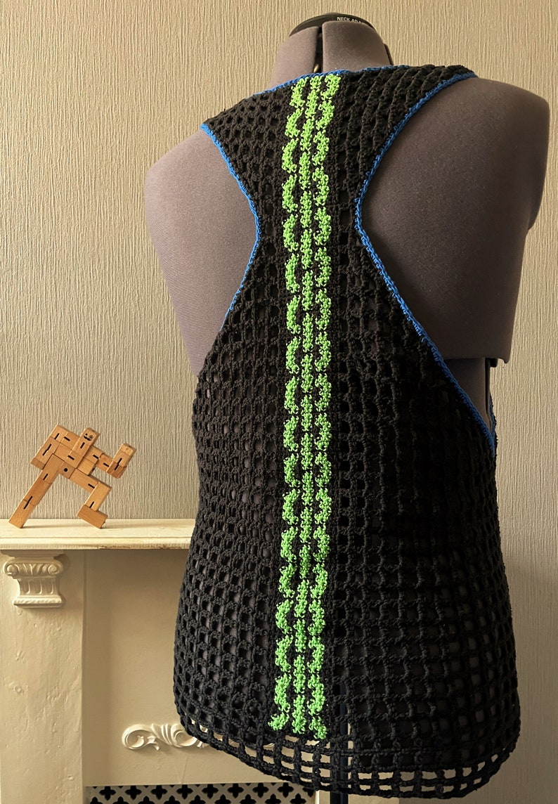 Men's Crochet PDF Pattern, Grizzly's Lounge Mesh Tank Top - Etsy UK