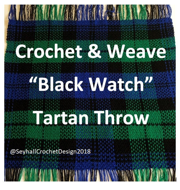 Crochet & Weave Pattern, Black Watch Tartan Throw - Etsy