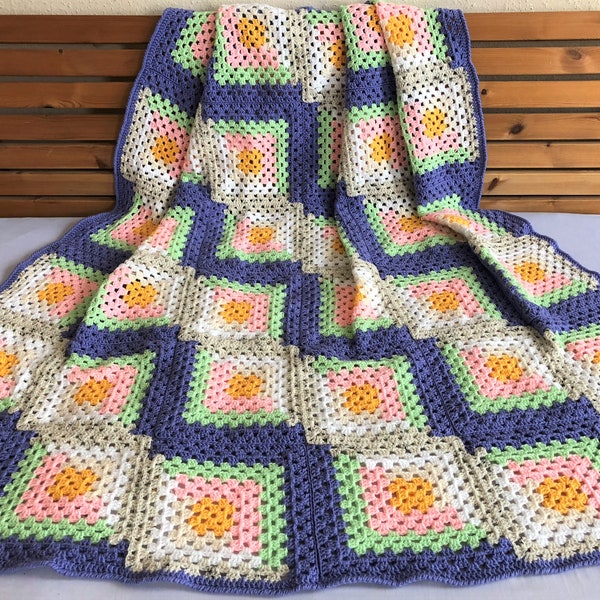 Log Cabin Afghan Crochet Pattern - Etsy