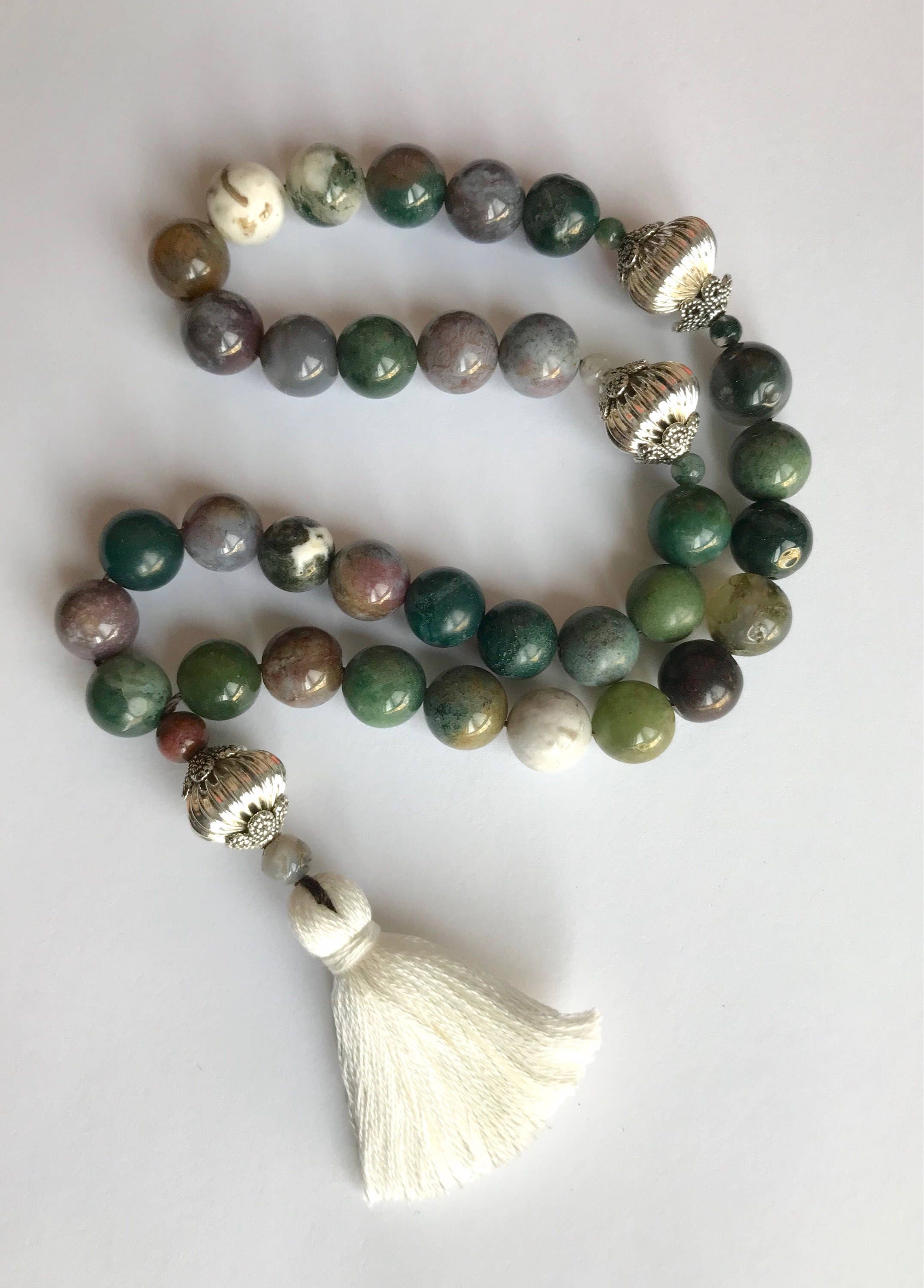 Tasbih Prayer Beads Green Stone Tasbeeh 33 Tasbih Islamic Gifts Muslim ...