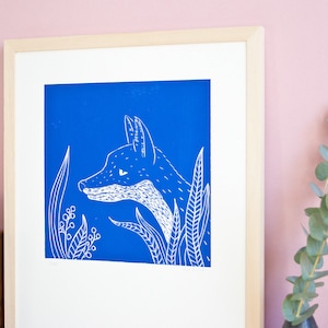 Fox Linocut Print Original Printmaking Handmade Linocut - Etsy