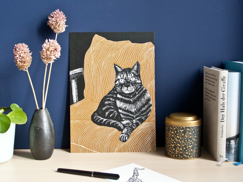 Poster Cat A4 - Etsy