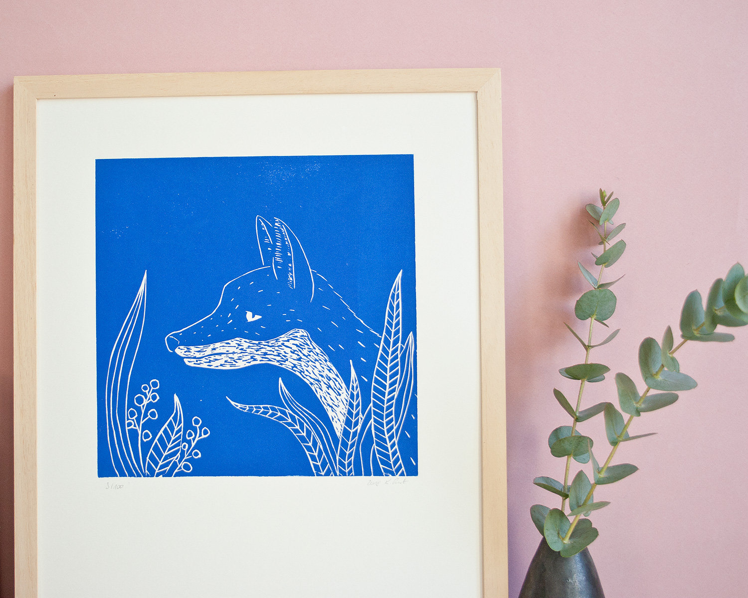 Fox Linocut Print original printmaking handmade linocut | Etsy