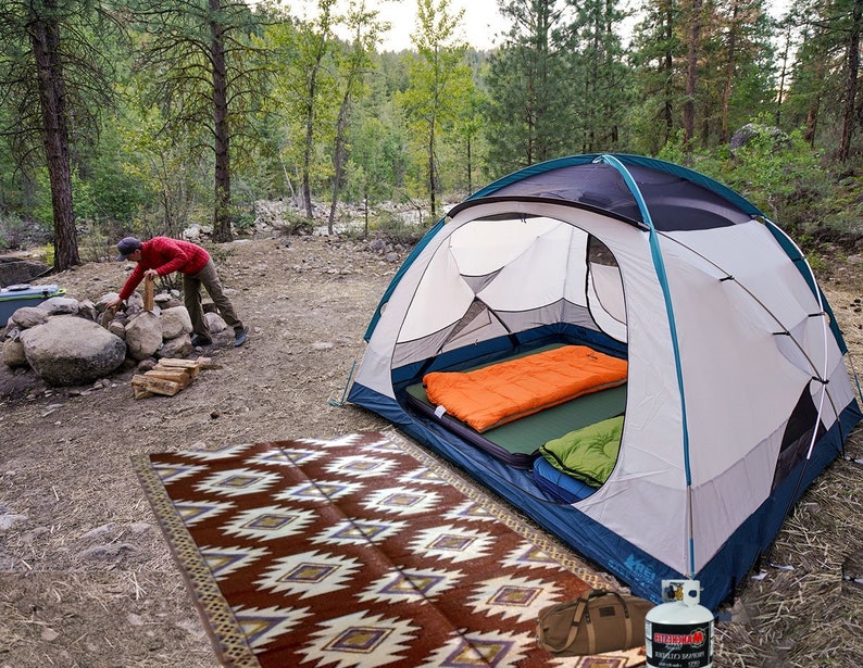 B-USA Camping Rug Recycled Plastic Straw Outdoor Patio Waterproof 6'x9 ...