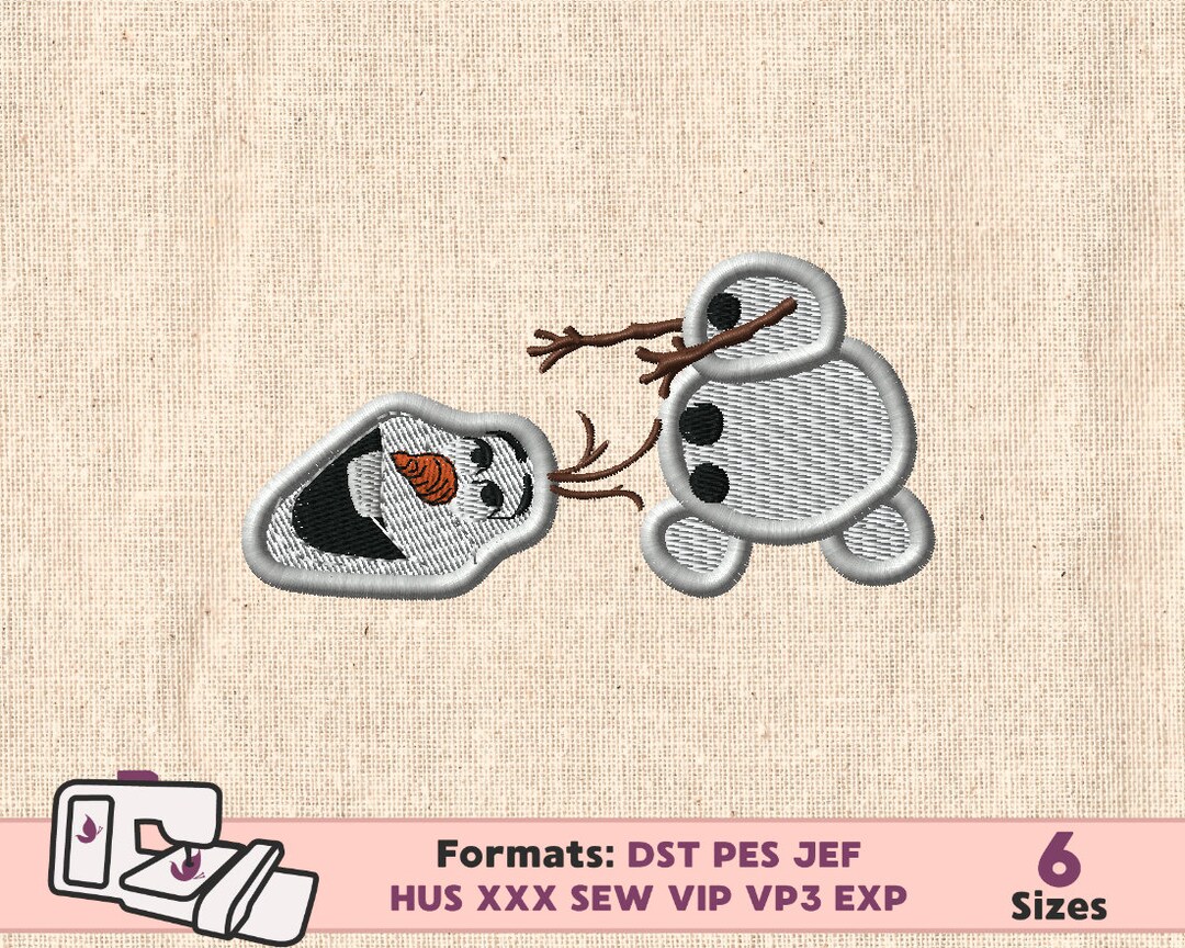 OLAF EMBROIDERY DESIGN, Olaf Machine Embroidery Design, Elsa Frozen ...