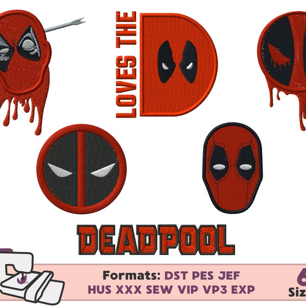 Deadpool Embroidery - Etsy