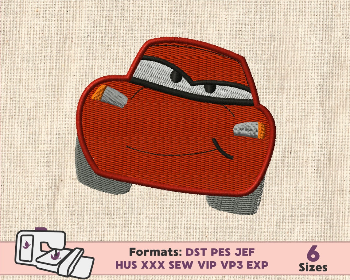 LIGHTNING MCQUEEN EMBROIDERY Design Machine Pattern Cars - Etsy