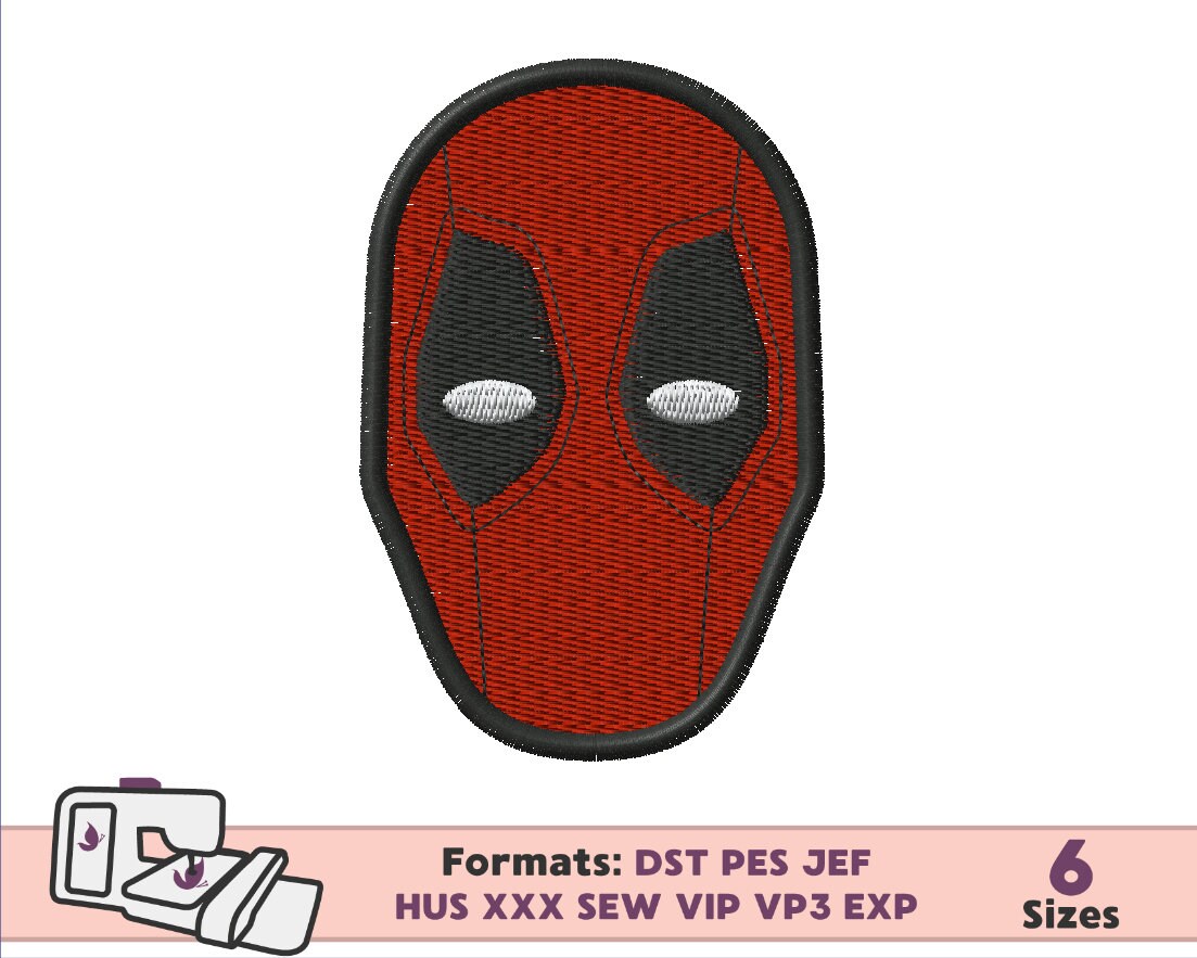 DEADPOOL EMBROIDERY DESIGN Superhero Deadpool Machine - Etsy