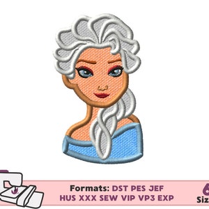 PRINCESS APPLIQUE DESIGN, Elsa Frozen Machine Embroidery Design ...