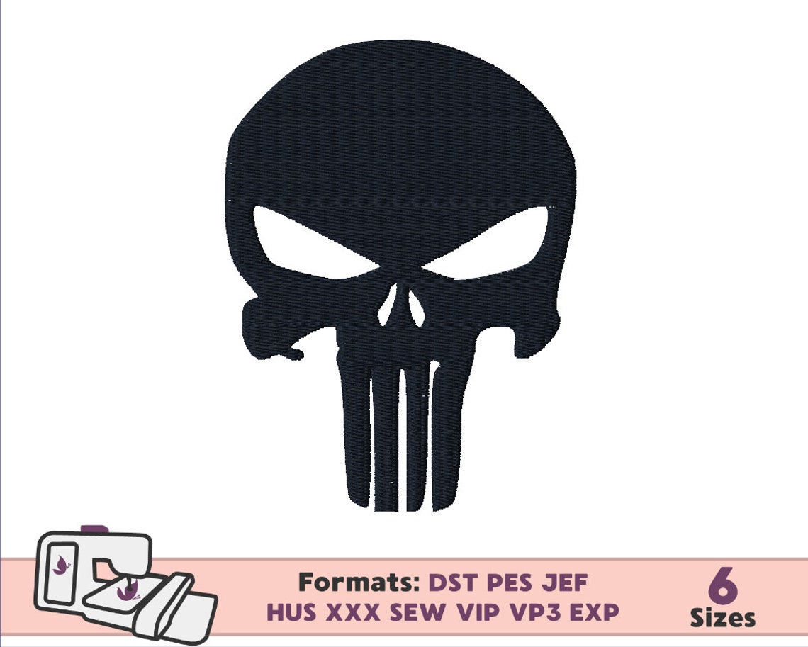 PUNISHER EMBROIDERY DESIGN Superhero the Punisher Embroidery - Etsy