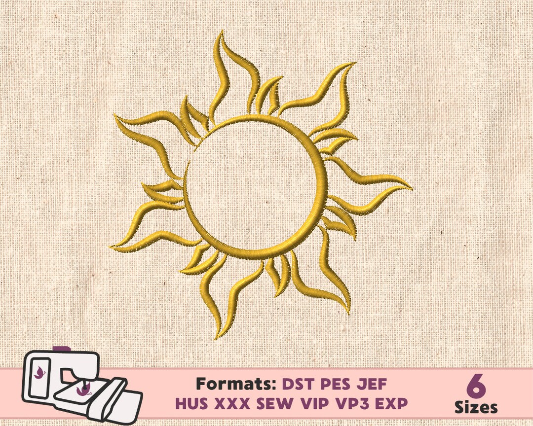 RAPUNZEL PRINCESS EMBROIDERY Design, Tangled Rapunzel Pascal Machine ...