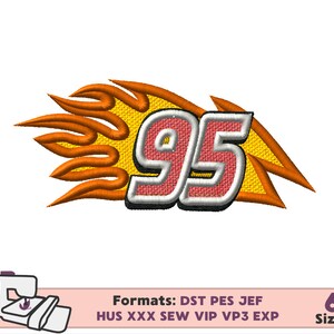 LIGHTNING MCQUEEN APPLIQUE Design Embroidery Machine Design - Etsy