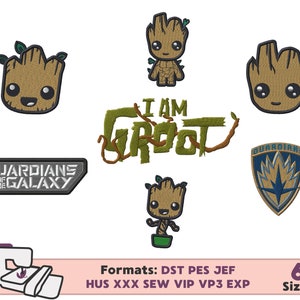 GROOT EMBROIDERY DESIGN, I'm Groot Machine Embroidery Pattern ...