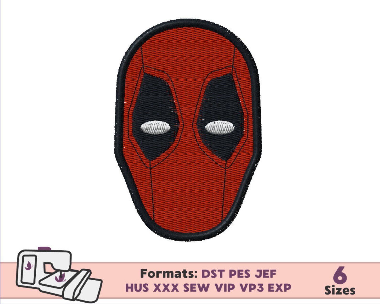 DEADPOOL EMBROIDERY DESIGN Superhero Deadpool Machine - Etsy