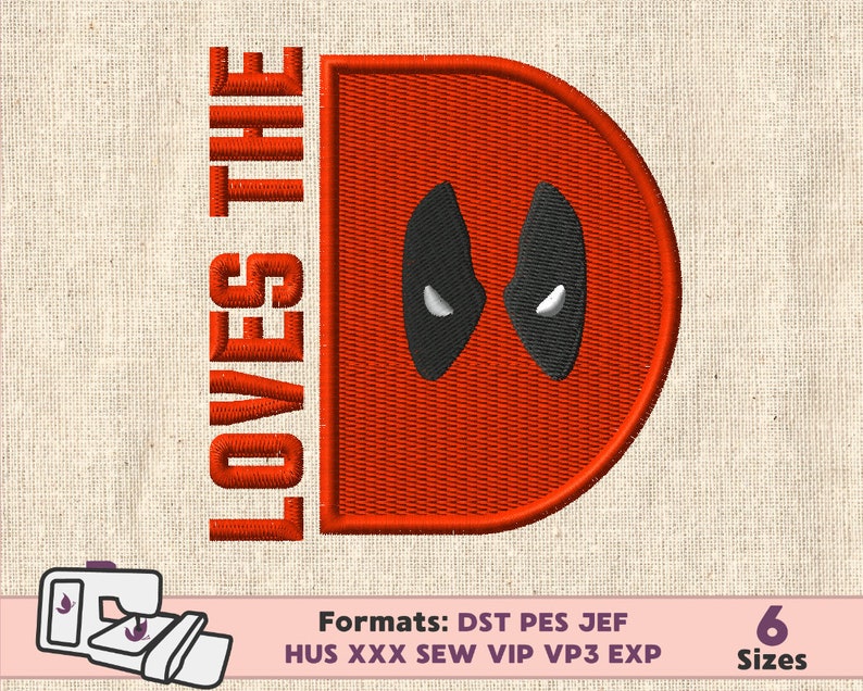 DEADPOOL EMBROIDERY DESIGN Superhero Deadpool Machine - Etsy