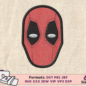 DEADPOOL APPLIQUE DESIGN, Deadpool Superhero Applique Embroidery Design ...