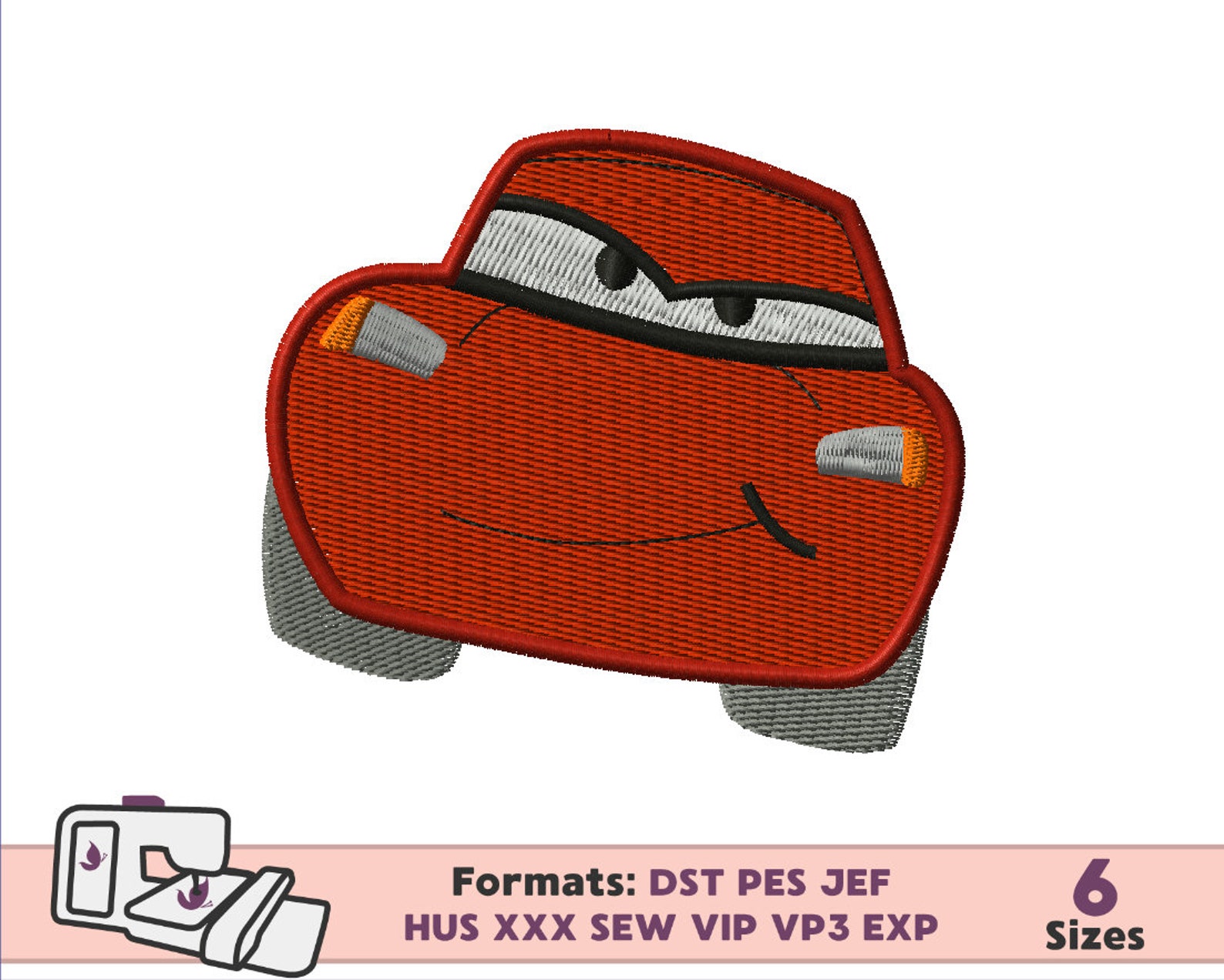 LIGHTNING MCQUEEN EMBROIDERY Design Machine Pattern Cars - Etsy