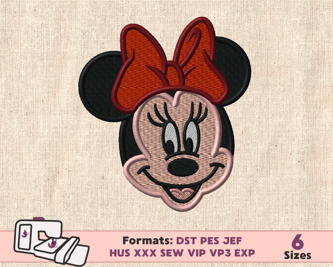 MINNIE EMBROIDERY DESIGN, Diisneyy Minnie Machine Embroidery Pattern ...