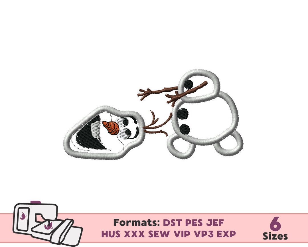 OLAF APPLIQUE DESIGN, Frozen Machine Embroidery Design, Applique Olaf ...