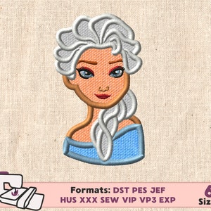 PRINCESS APPLIQUE DESIGN, Elsa Frozen Machine Embroidery Design ...
