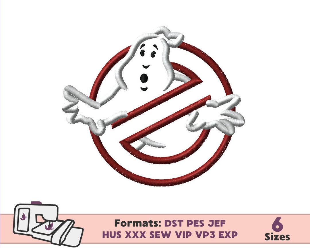 GHOSTBUSTERS APPLIQUE DESIGN, Ghostbusters Machine Embroidery Design ...
