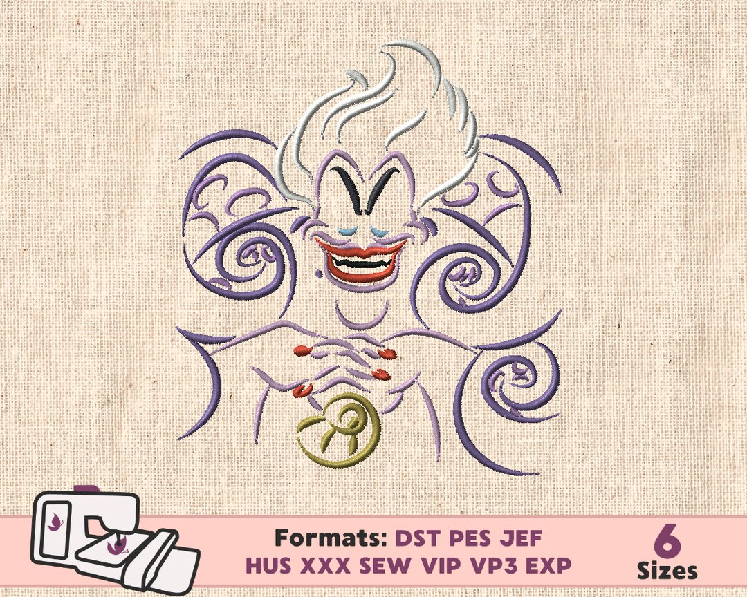 ARIEL Little Mermaid EMBROIDERY DESIGN, Ariel Mermaid Machine ...