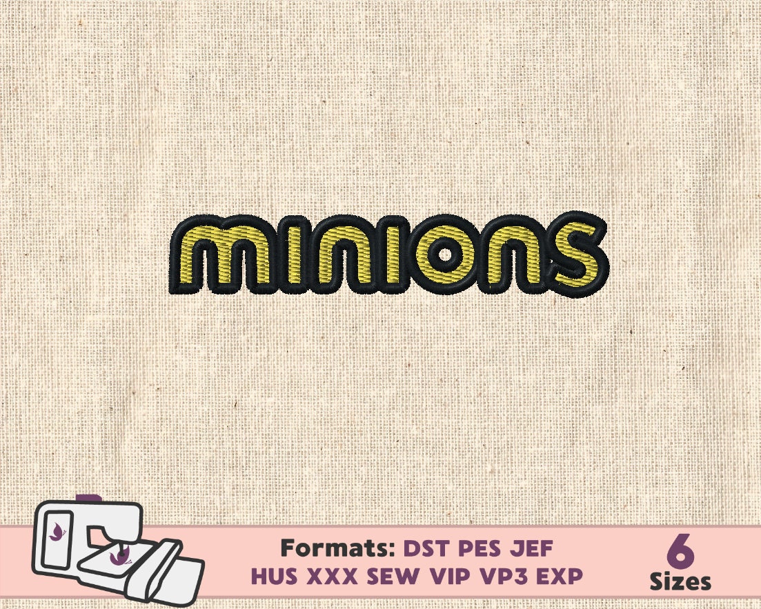 MINION EMBROIDERY DESIGN, Kevin Bob Stuart Gru Minion Embroidery ...