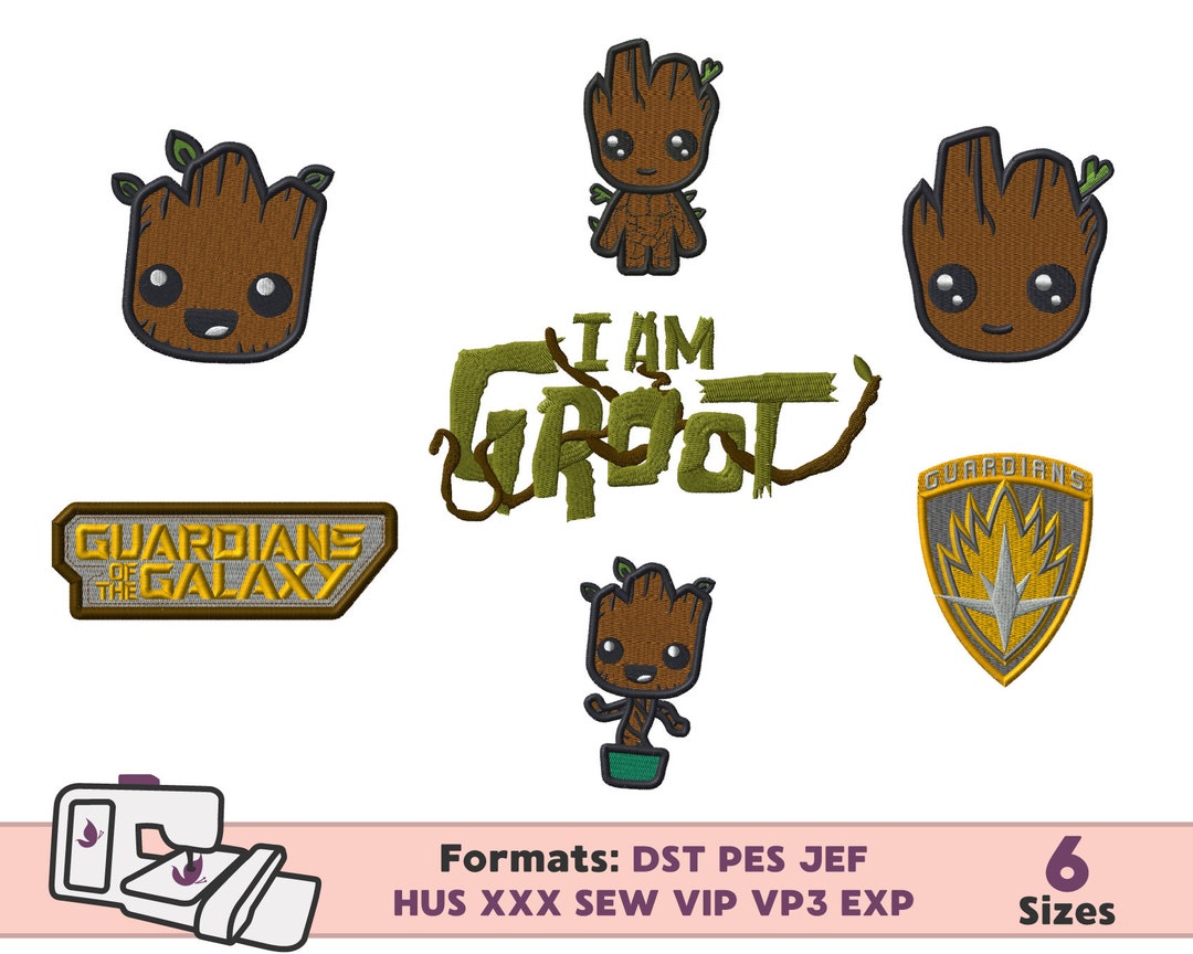 GROOT EMBROIDERY DESIGN, I'm Groot Machine Embroidery Pattern ...