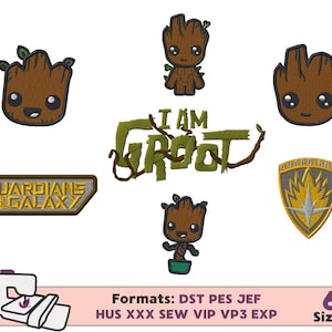 GROOT EMBROIDERY DESIGN, I'm Groot Machine Embroidery Pattern ...