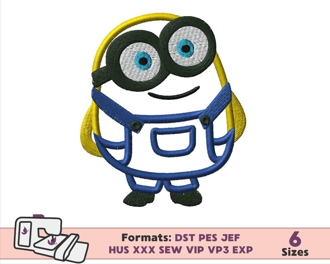 MINION APPLIQUE DESIGN, Minion Embroidery Applique Design, Minion ...